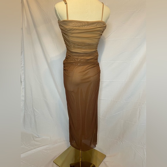 Commense | Dresses | Commense Ombre Mesh Zippered Long Dress | Poshmark